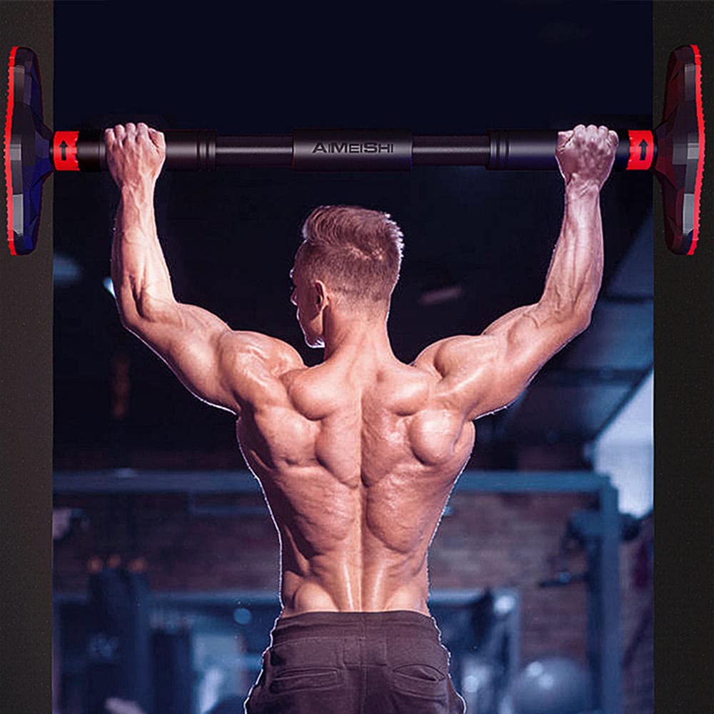 KDFJ Pull Up Bar with No Screws for Doorway,Trainer Chin Up Bar,Upper Body Workout Bar for Home Gym Exercise Fitness-90-130cm