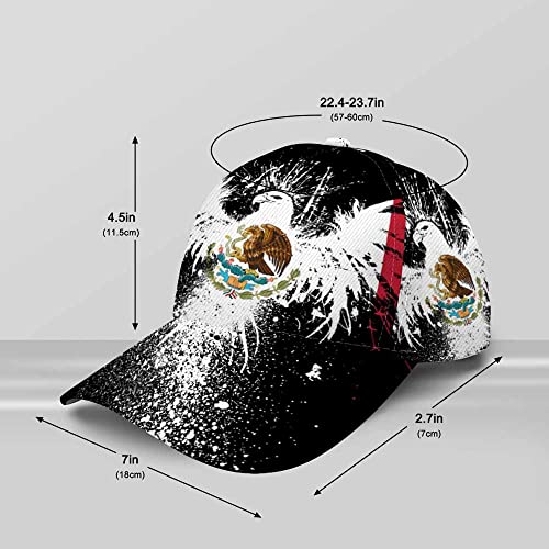 Mxocom Baseball Cap Cool Mexican Flag Trucker Snapback Hats Vintage Ball Hat Adjustable Sport Caps for Men Women