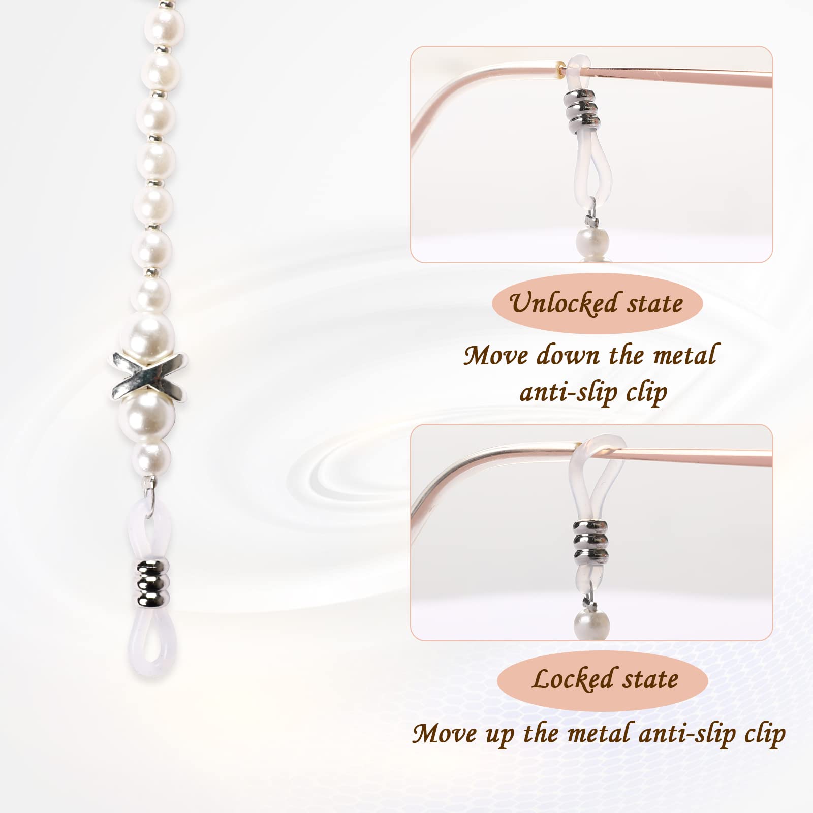Glasses Chain, Pearl Eyeglass Chain, Beaded Eyeglass Chain Sunglasses Holder Strap, Eye Glass Holders Necklaces, Pearl Masks Chian for Women