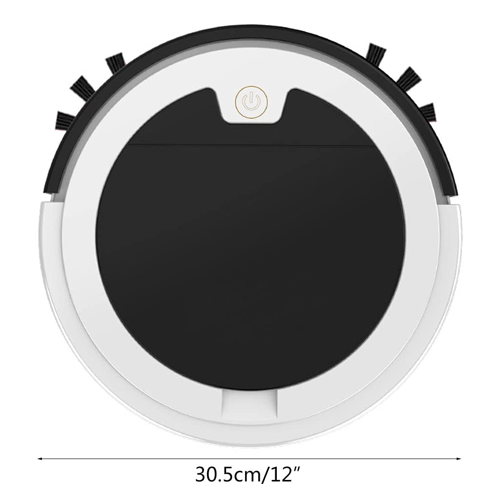GRABLOOM 3-in-1 Auto Robotic Vacuum with for Smart Chips Suction Rechargeable Wet/Dry Use Super Quiet 90 Run for Time Robot Vacuum Cleaner Pet Hair Biscuit Crumb Cereal Dust Rechargeable