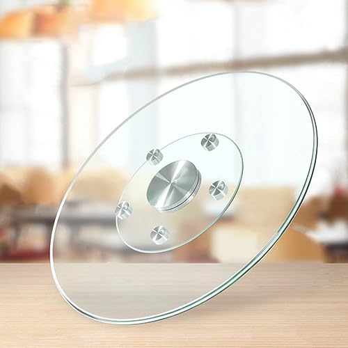 HIMMS Lazy Susan's Turntable Organizer Round Glass Turntable Heavy Duty Rotating Serving Tray For Kitchen Dining Table Centerpiece, Diameter 80cm/31.4in (Size : 60cm/23.6in)
