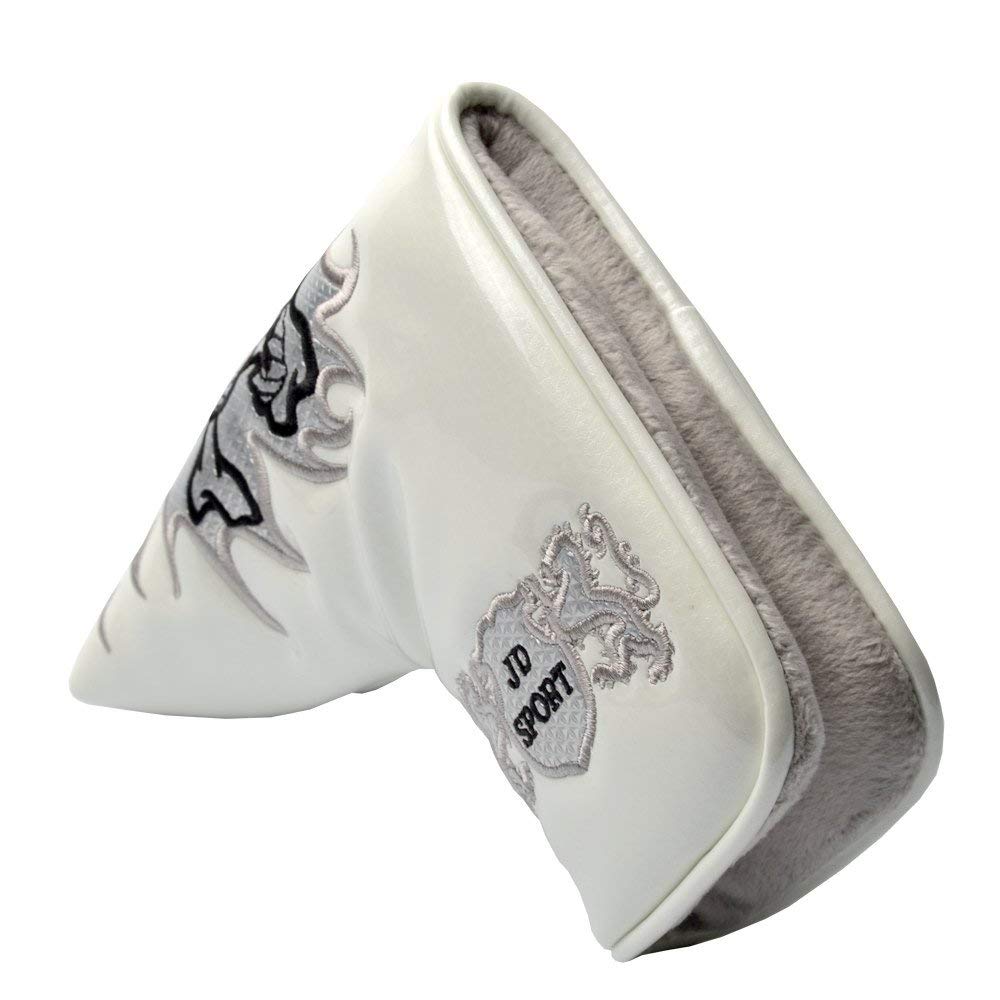 GOOACTION Skull Golf Club Blade Putter Head Cover Magnetic Closure Synthetic Mirror Leather Water-Proof Protector Putters Headcover