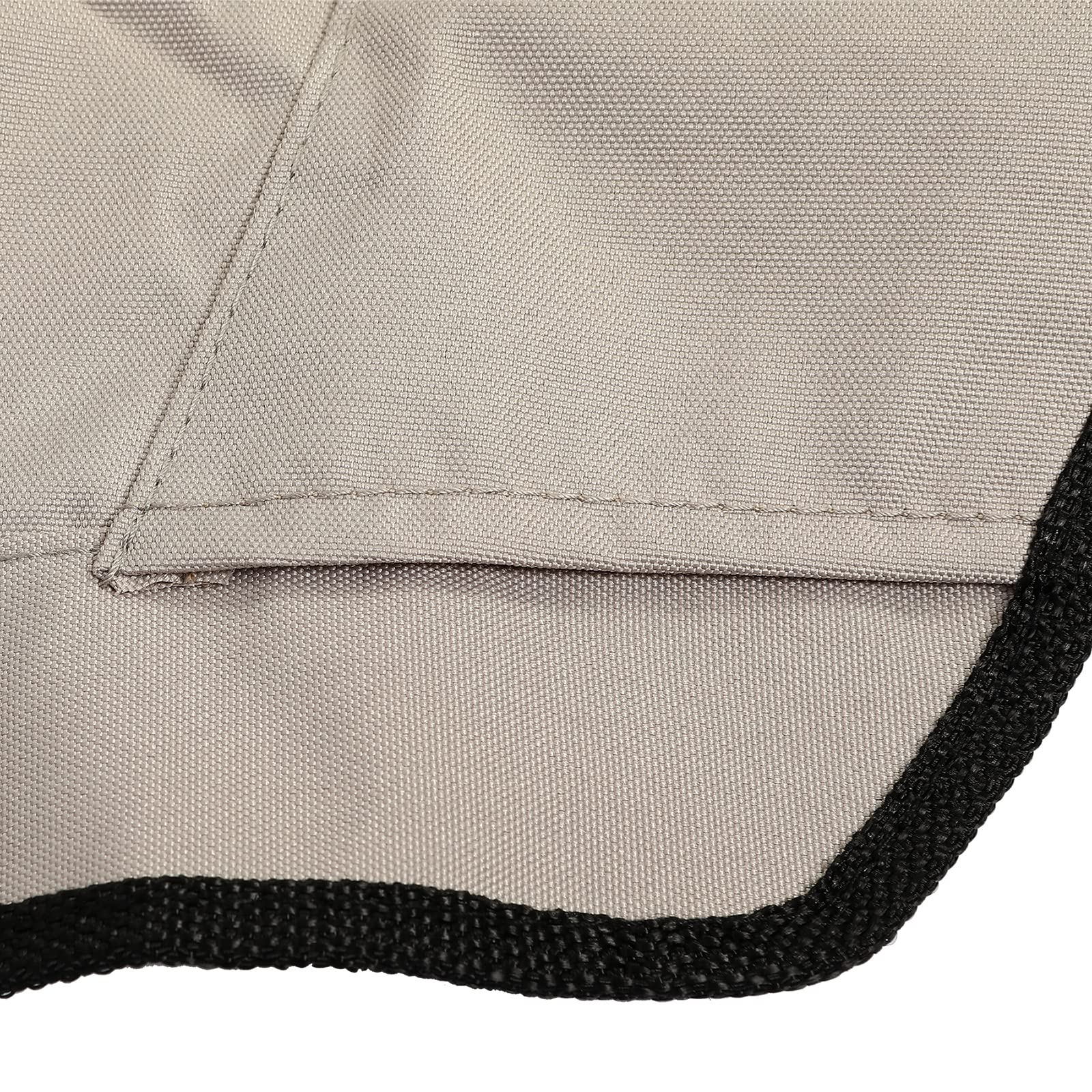 HECASA 3 Bow Boat Sun Shade 72" L 67"-72" W Bimini Top Replacement Canopy Cover with Boot Gray Canvas Only Without Frame