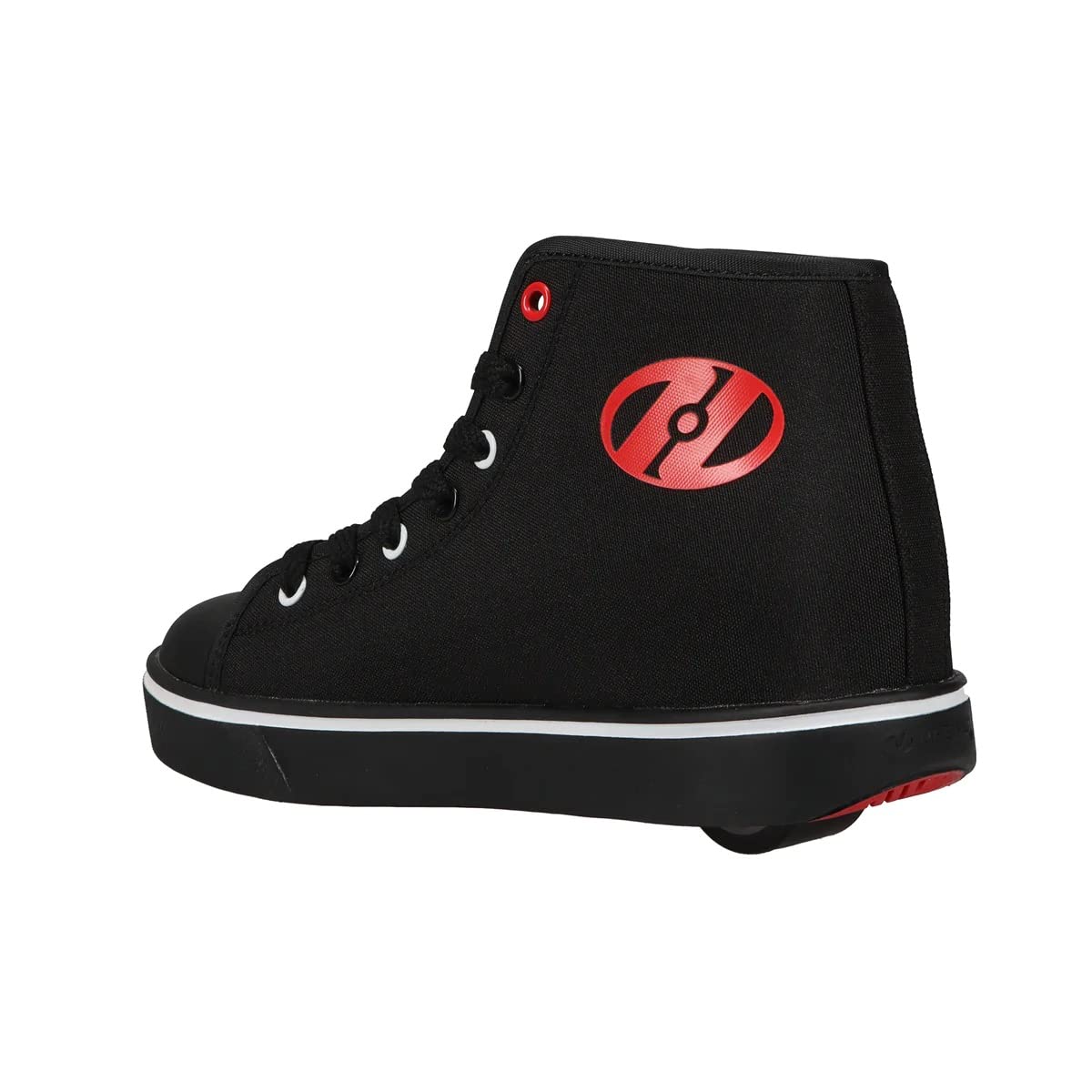 HEELYS Youth Kids Star Wars Hustle High Top Wheels Skate Sneaker Shoes (White/Black/Red, Size 5 Big Kid)