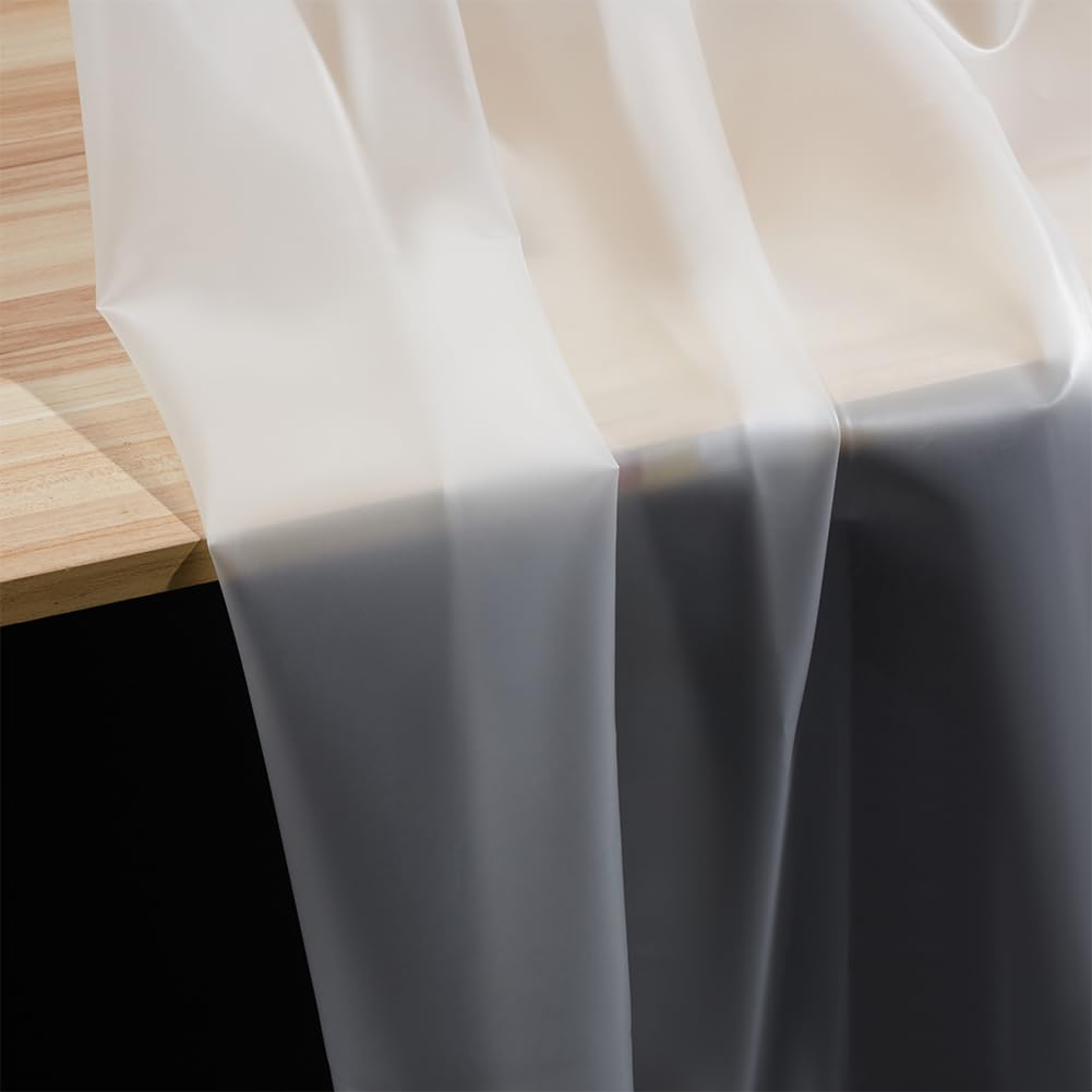 NBEADS 39"×53.9" Translucent Fabric, 8mil Thick WhiteSmoke TPU Fabric Waterproof Clothing Frosted Waterproof Material for Raincoat DIY Perspective Clothing Sewing Craft Decoration