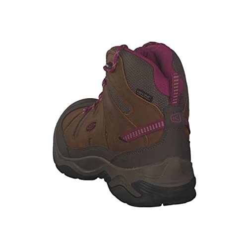 KEEN Women's Circadia Mid Height Comfortable Waterproof Hiking Boots, Syrup/Boysenberry, 12