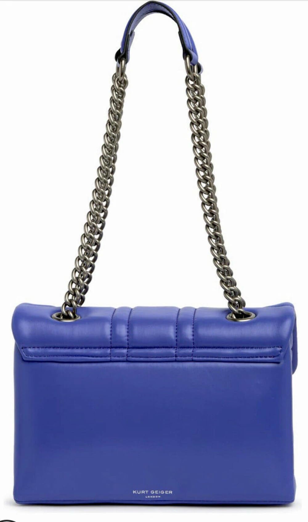 Kurt Geiger Large Kensington Crossbody Womens Purple Union Jack Quilted Leather