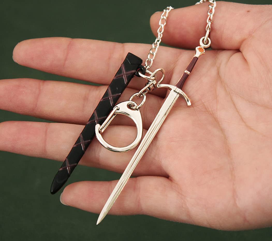 Koelin GOT Sword Keychain Jon Snow Longclaw Sword Mini Sword Key chain katana Action Figure Accessories for Men Women Boy Gift
