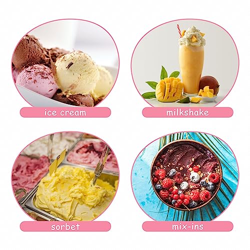 XSKPNTLTD2 Ice Cream Pints Container and Lids Replacement Compatible with Ninjia, 24 oz Cream Pints with Scoop Compatible with Creami Deluxe NC500 Series ice Cream Makers(2 PACKS)…