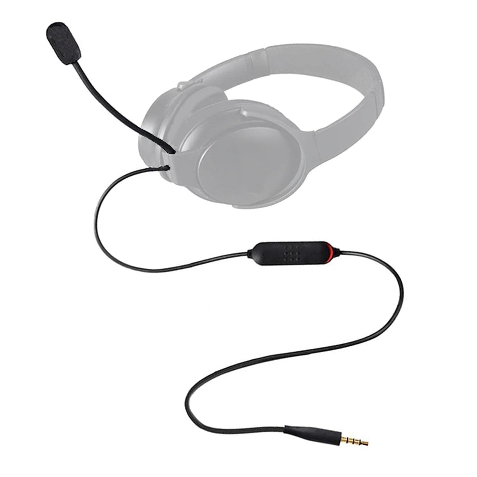 Koffmon QC45 Gaming Mic, Headphones Replacement Boom Microphone Audio Cable Volume Control with Mute Switch for PC, Laptop, PS4, PS5, Xbox One Controller