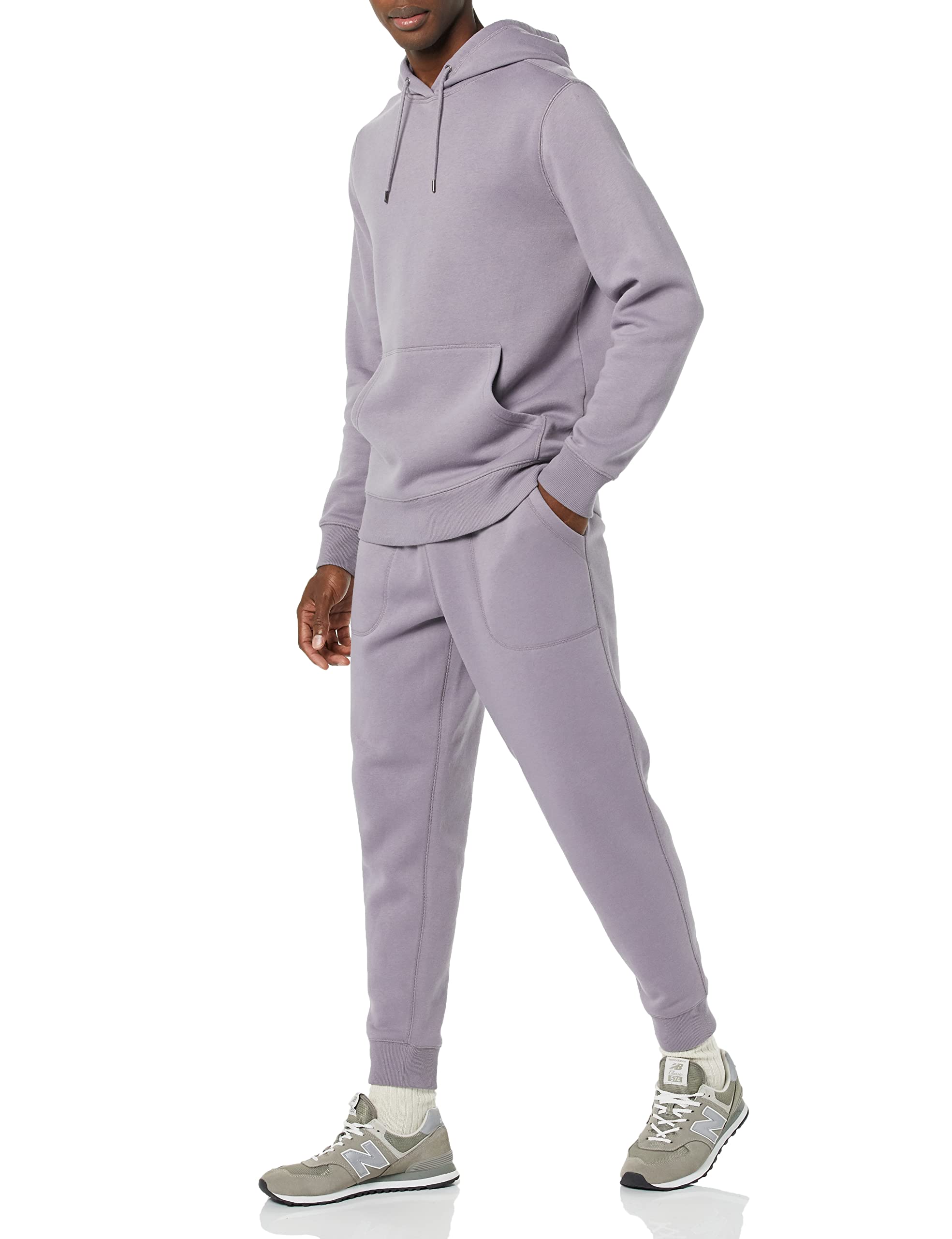 Goodthreads Men's Washed Fleece Pullover Hoodie, Beige, Large