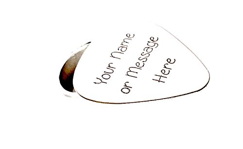 Guitar Pick - Custom Any Message - Personalized Stainless Steel Guitar Pick