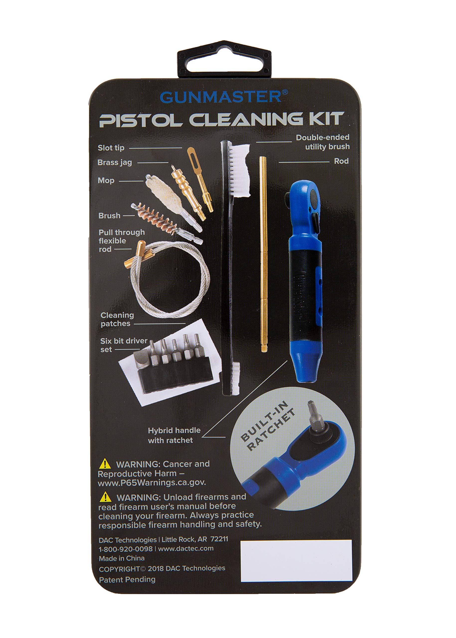Gunmaster Slim Line .22cal Pistol Cleaning Kit (15pc)