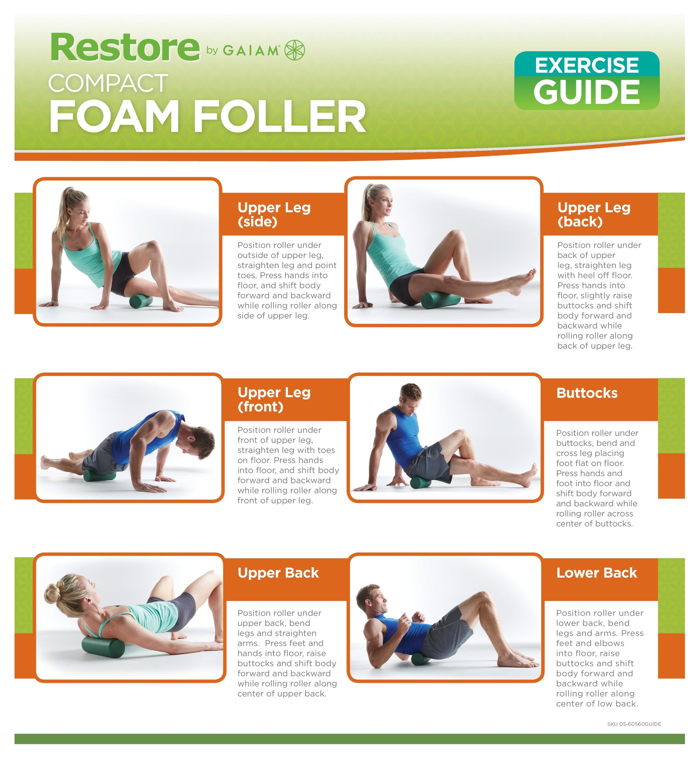 Gaiam Restore Compact Foam Roller, 12-Inch