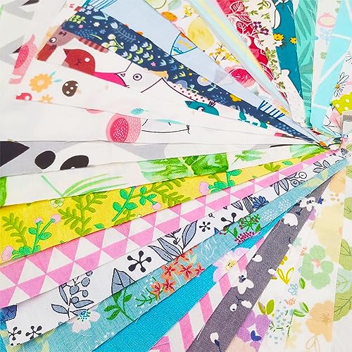 ZGXY Fabric, 50 pcs/lot Top Cotton 8" x 8" (20cm x 20cm) Squares Patchwork, Precut Multi-Color and Different Pattern for Sewing Quilting Crafting, Home Party Craft Fabric DIY Sewing Mask