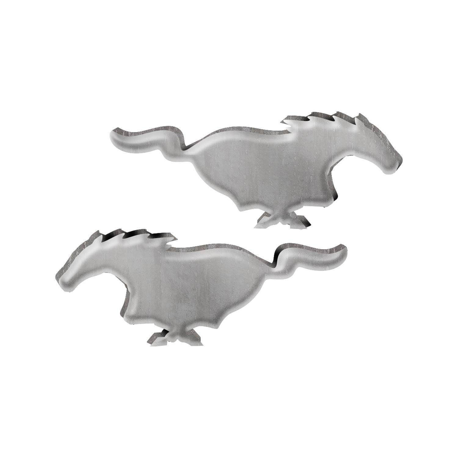 Helm for Ford Mustang Pony Pendant with Red, White and Blue Stripes and Sterling Silver Finish