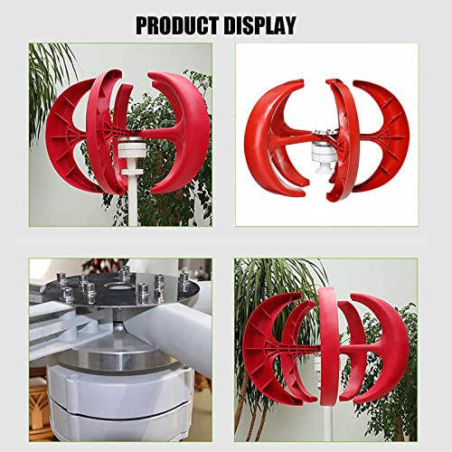 HENGJINGTR 3000W High Efficiency Wind Turbine Generator with Wind MPPT Controller 12V /24V Household Small Vertical Lantern Wind Generator for Hybrid Wind Solar System,12v