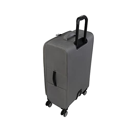 it luggage Accuracy 32" Softside Checked 8 Wheel Spinner, Grey Skin