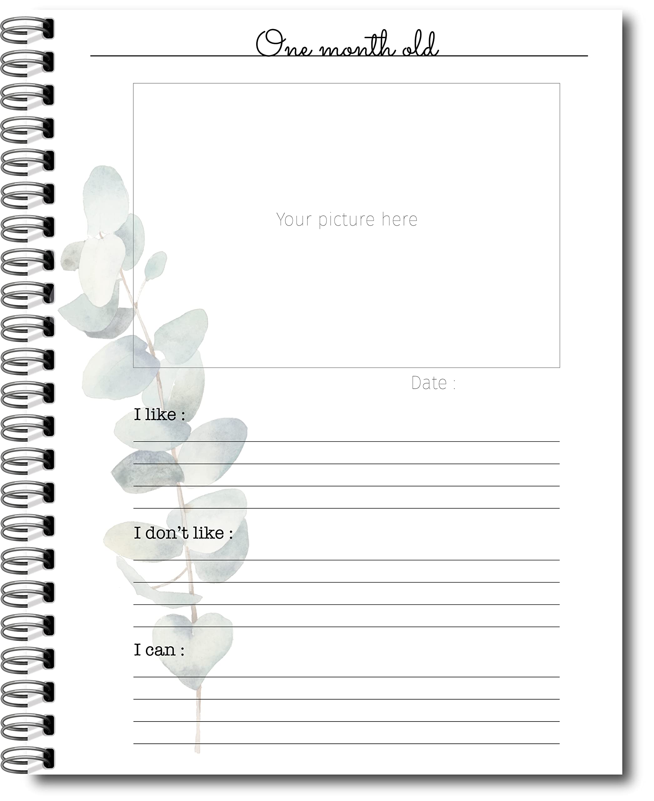 My Baby book, memories book, baby journal (Forest animals) Keepsake for Baby Boy or Girl, Timeless First Year,