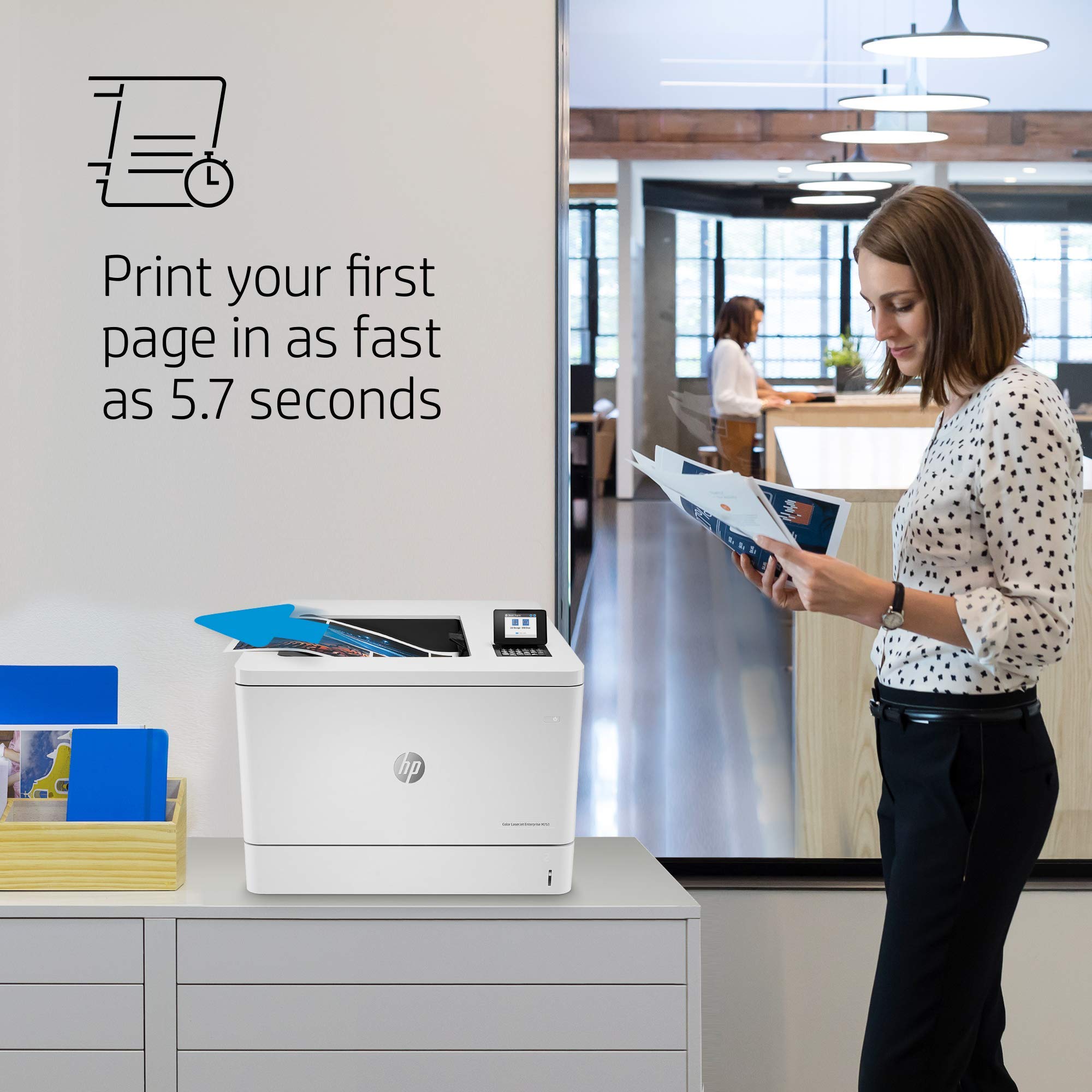HP Color Laserjet Enterprise M751n Printer with One-Year, Next-Business Day, Onsite Warranty (T3U43A) (Renewed)
