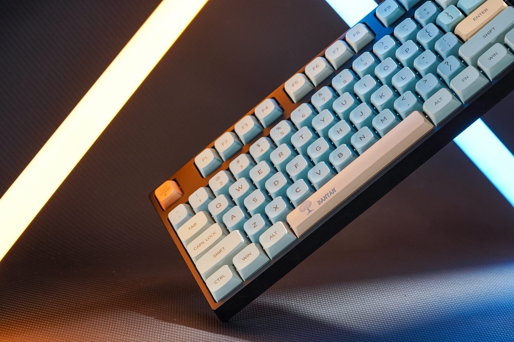 ZMX PBT Dye Sublimation Custom Keycap Set,Banyan Tree Theme XDA Profile Personalized 127 Keys Computer Accessory for MX Switch Mechanical Gaming Keyboard