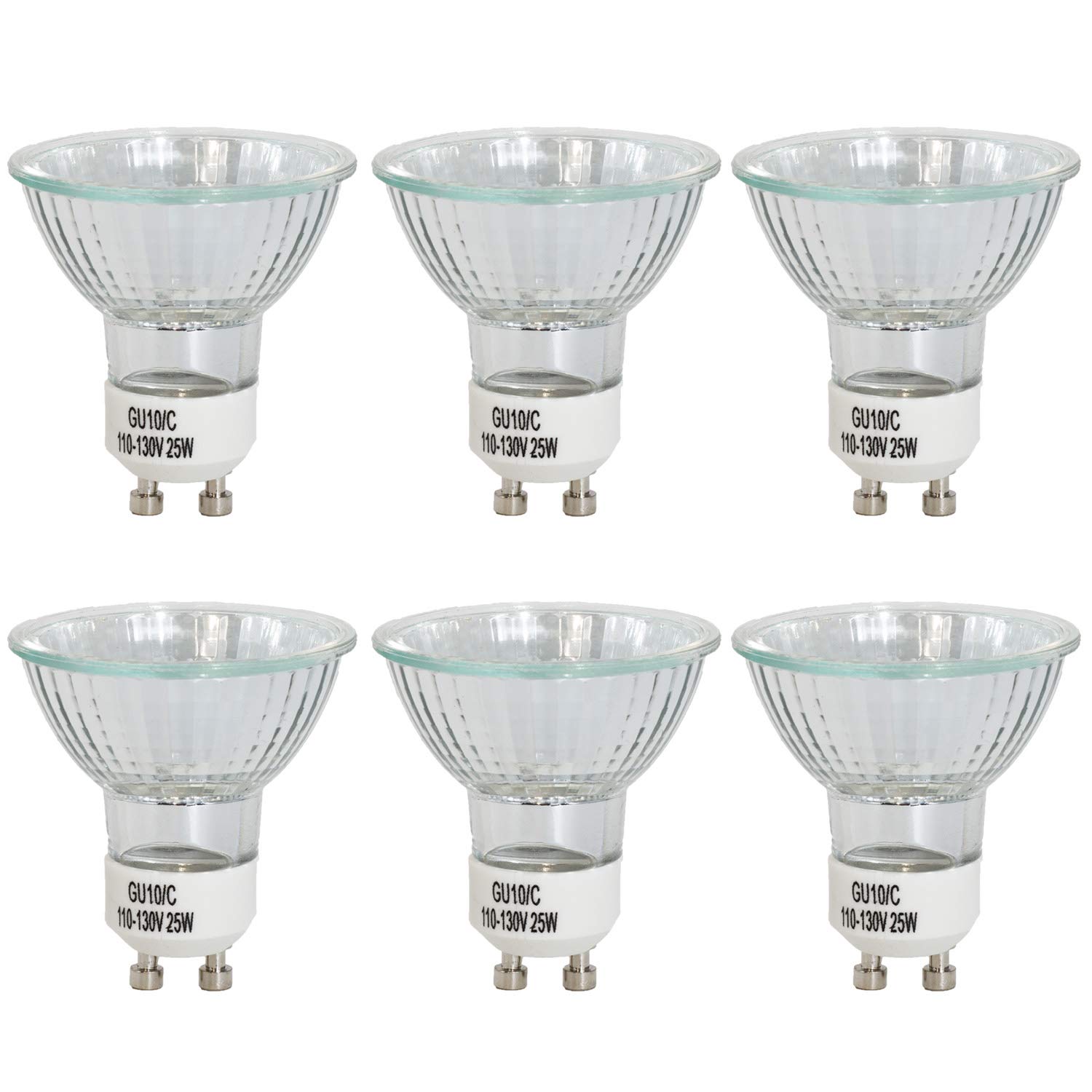 Halogen Light Bulbs - 50Watt Dimmable Gu10 Bulbs - MR16 Halogen Bulb for Track & Recessed Lighting, Long Lifespan 6 Pack