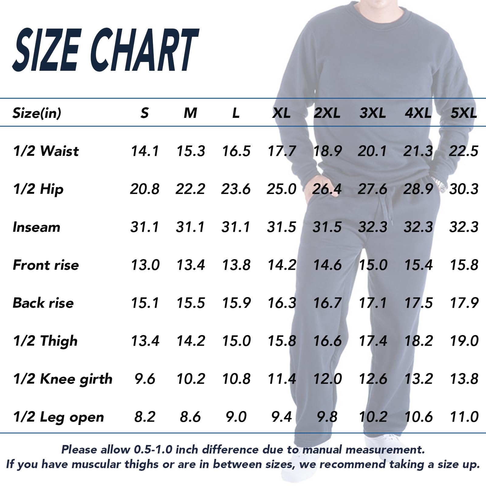 LI HANTON Men's Sweatpants Fleece Jogger Pants Athletic Workout Running Sports Sweatpants with Pockets Open Bottom(Black, US 3XL)