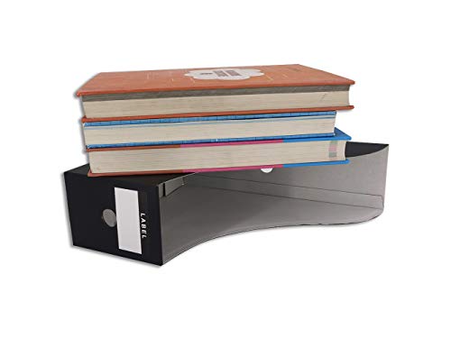 HUAPRINT Magazine File Holder(12 Pack,Black)-Folder Holder,Magazine Holders,Desk File Organizer,Document File Holder Box,Magazine Storage Box,With Labels
