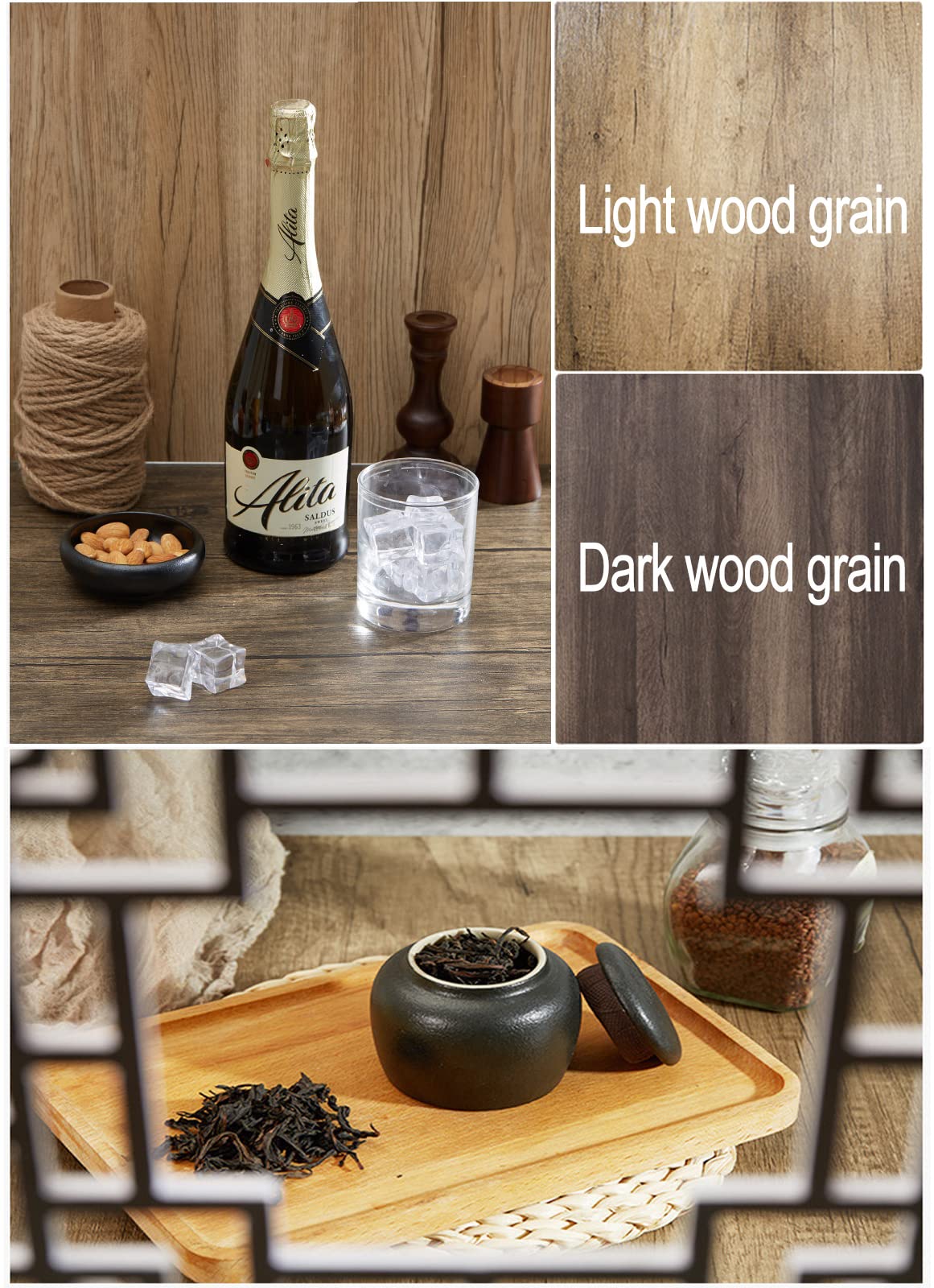 iProtech 5PCS 10Patterns Double Sided Photography Background Boards with 4 brakets, Waterproof Reusable 16x16in Cement/Marble/Wood/Brick Texture Photo Backdrop Props for Food Jewelry Cosmetics