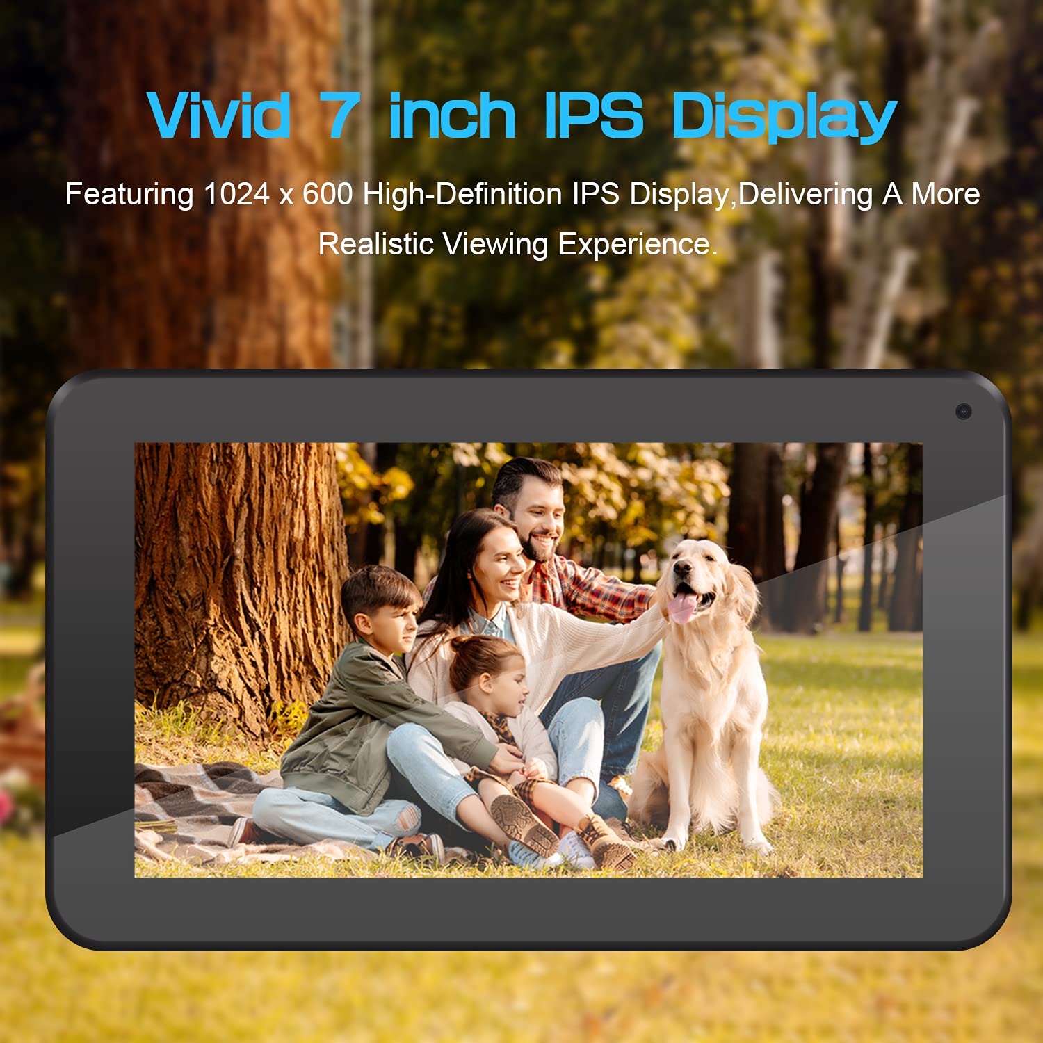 Haehne 7 inch Tablet, Android 6.0, Quad Core Processor, 1G RAM 16GB Storage,7" HD Display, Dual Camera, FM, WiFi Only, Bluetooth, Blue