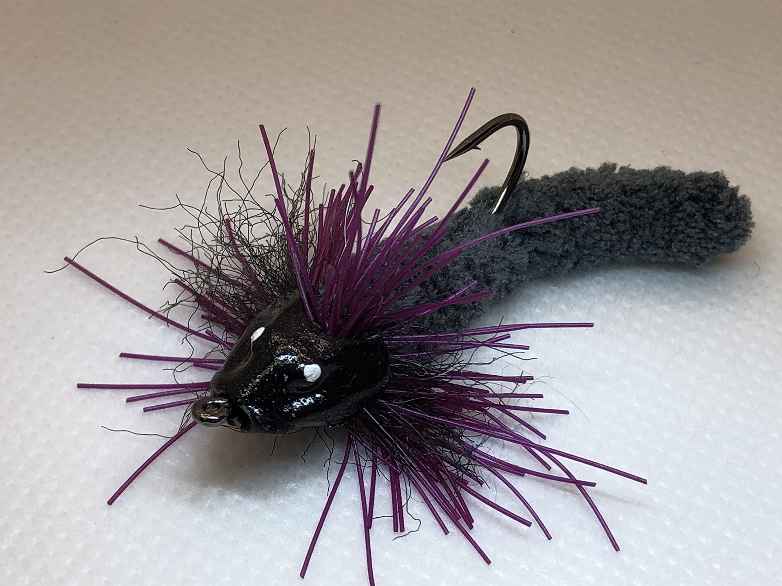 Hemingway's Realistic Black Sculpin Heads 2 Size Set for Fly Fishing (Medium, & Large)