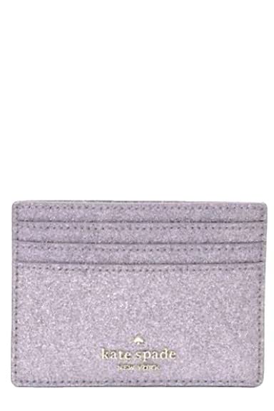 Kate Spade Joeley Tinsel Glitter Slim Card Case Gift Boxed (Lilac frost)