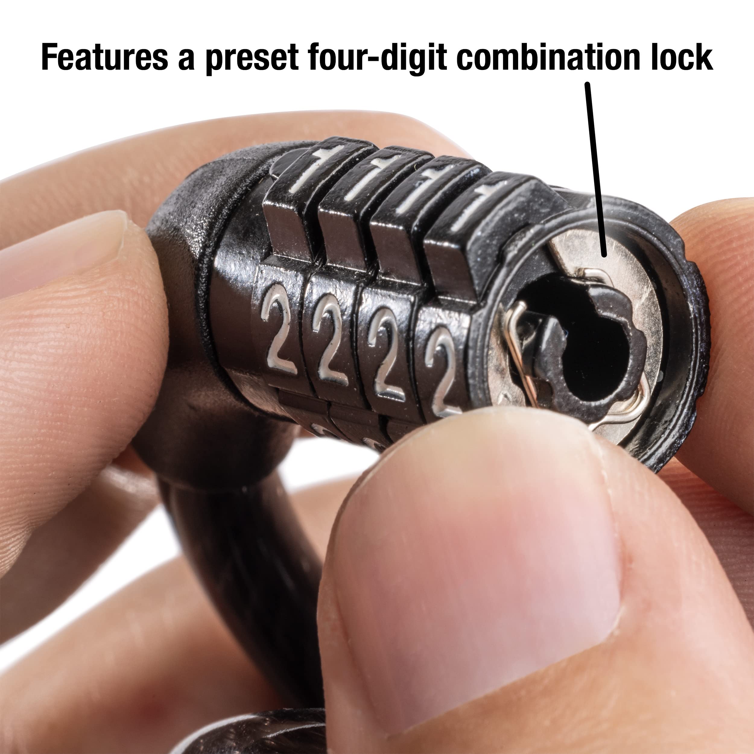 Gyroor Electric Scooter & Master Lock Bike Lock Cable, Combination Bicycle Lock, Cable Lock for Outdoor Equipment, 8143D