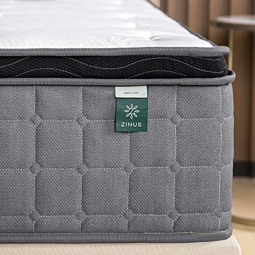 ZINUS 12 Inch Cool Touch Comfort Gel-Infused Hybrid Mattress, Full, Pocket Innersprings for Motion Isolation, Mattress in A Box
