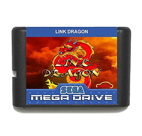 Link Dragon Game Cartridge 16 Bit MD Game Card With Retail Box For Sega Mega Drive For Genesis (Black)