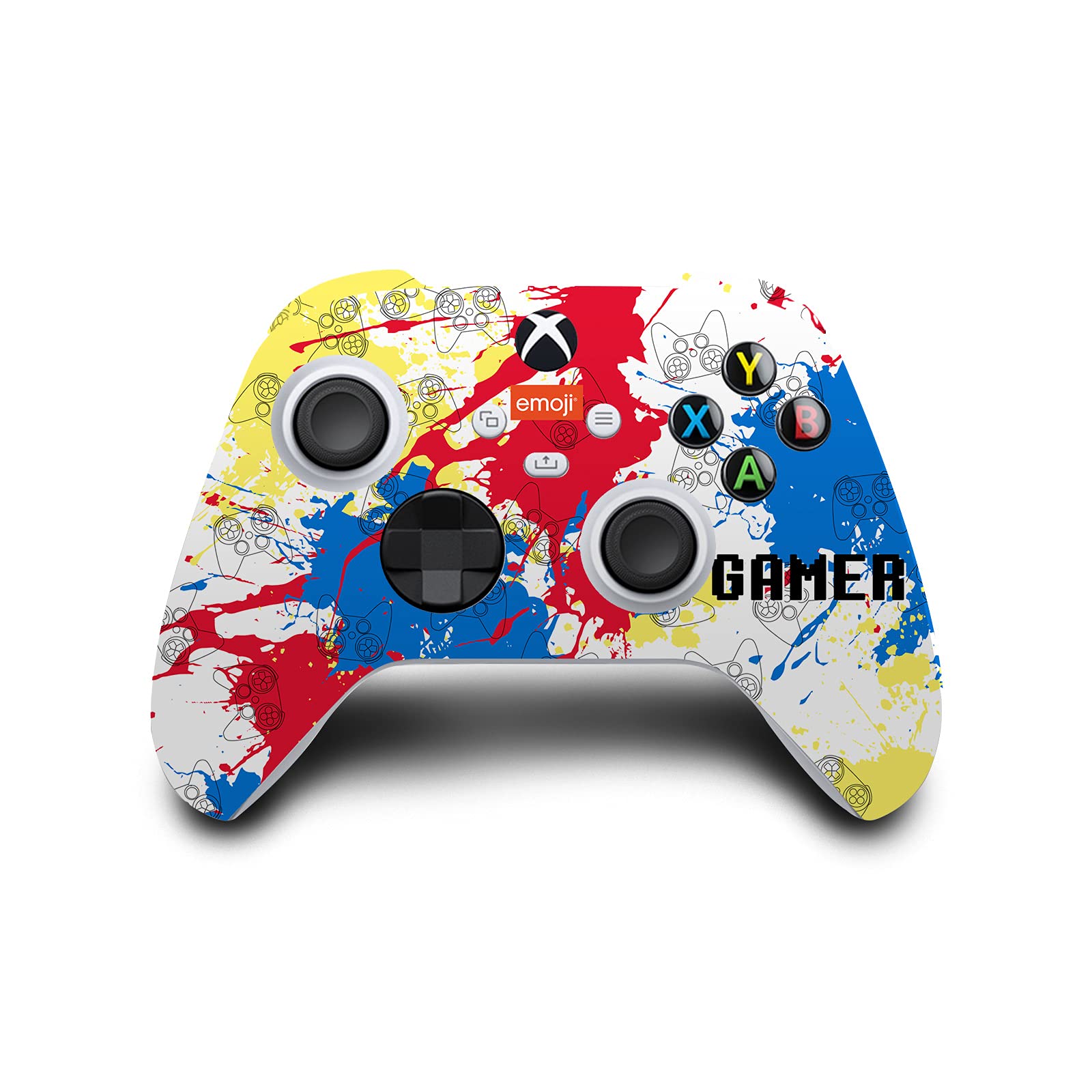 Head Case Designs Officially Licensed Emoji Gamer Art Patterns Matte Vinyl Sticker Gaming Skin Case Cover Compatible with Xbox Series S Console and Controller Bundle