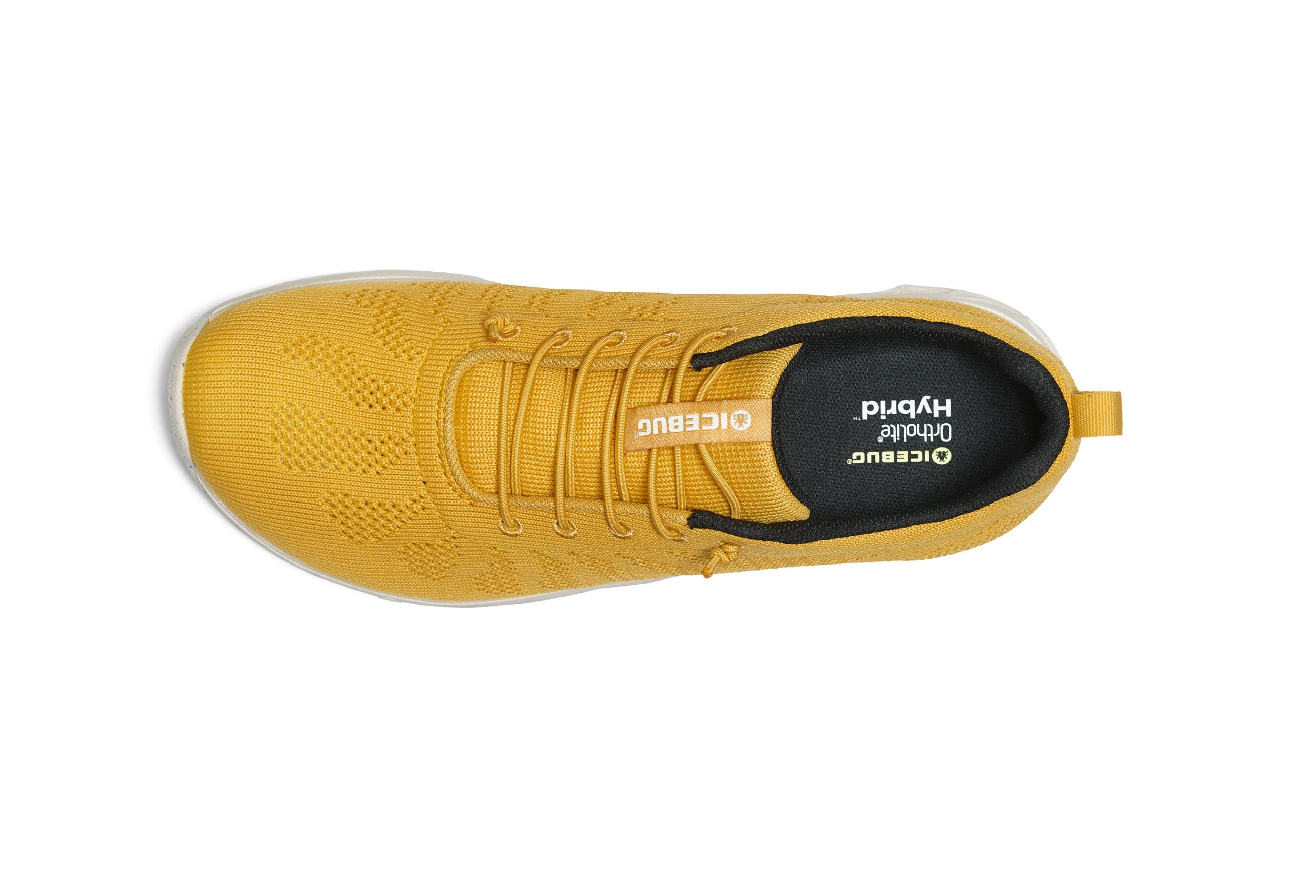 Icebug Eli RB9X Walking Shoe with Traction Sole, Mustard, 6.5