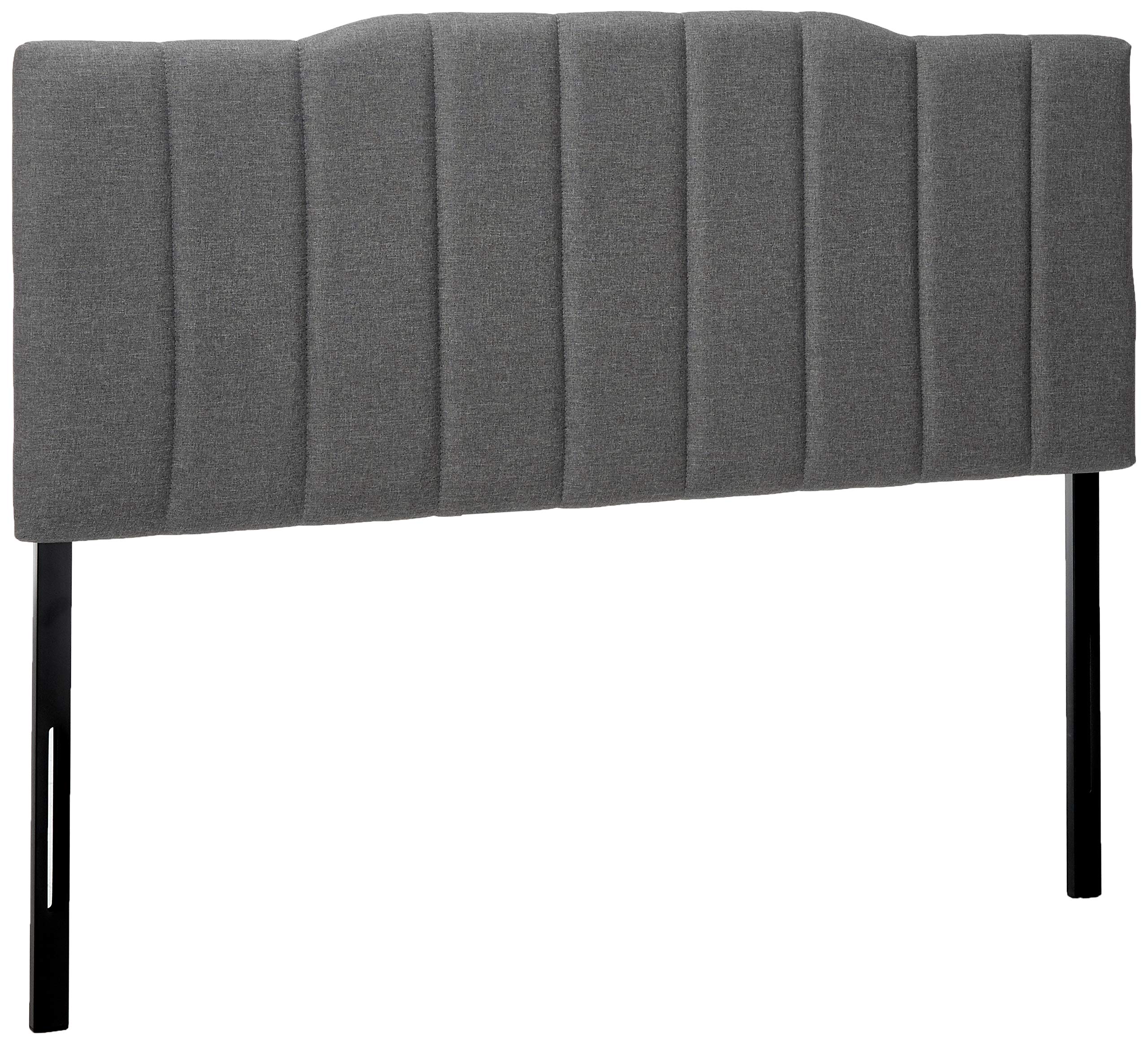 ZINUS Satish Upholstered Headboard Channel Stitched Upholstery, Easy Assembly, Full, Gray