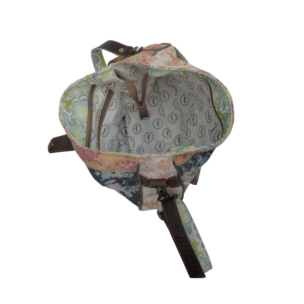Myra Bag Western Leather Shoulder Bag for Women - Upcycled Canvas Crossbody Bag Le Fleur