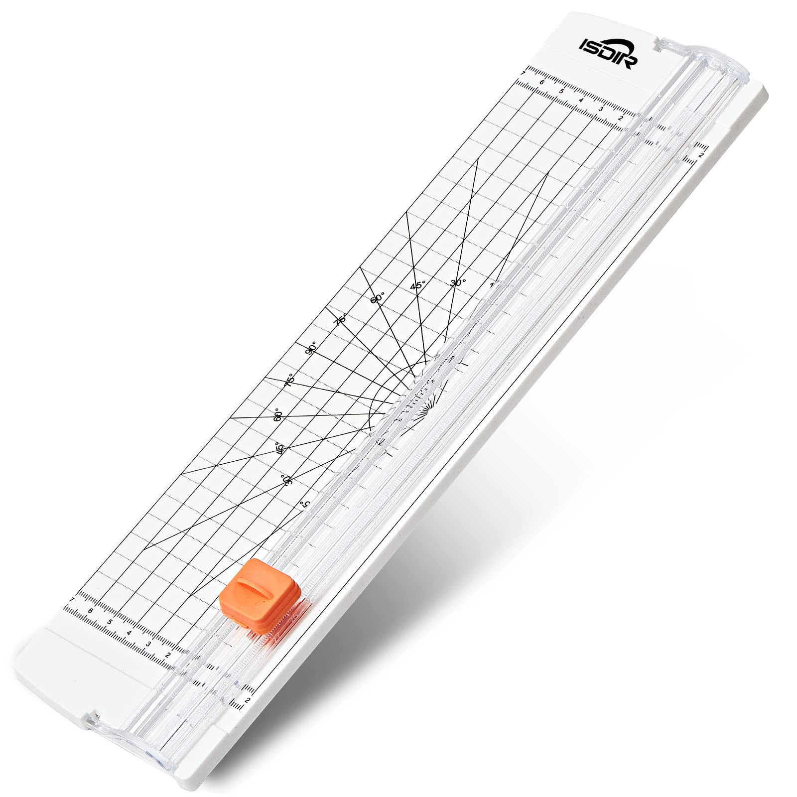 ISDIR A4 Paper Cutter 12 Inch Titanium Paper Trimmer Scrapbooking Tool with Automatic Security Safeguard and Side Ruler for Craft Paper, Label, Coupon, Photo and Cardstock