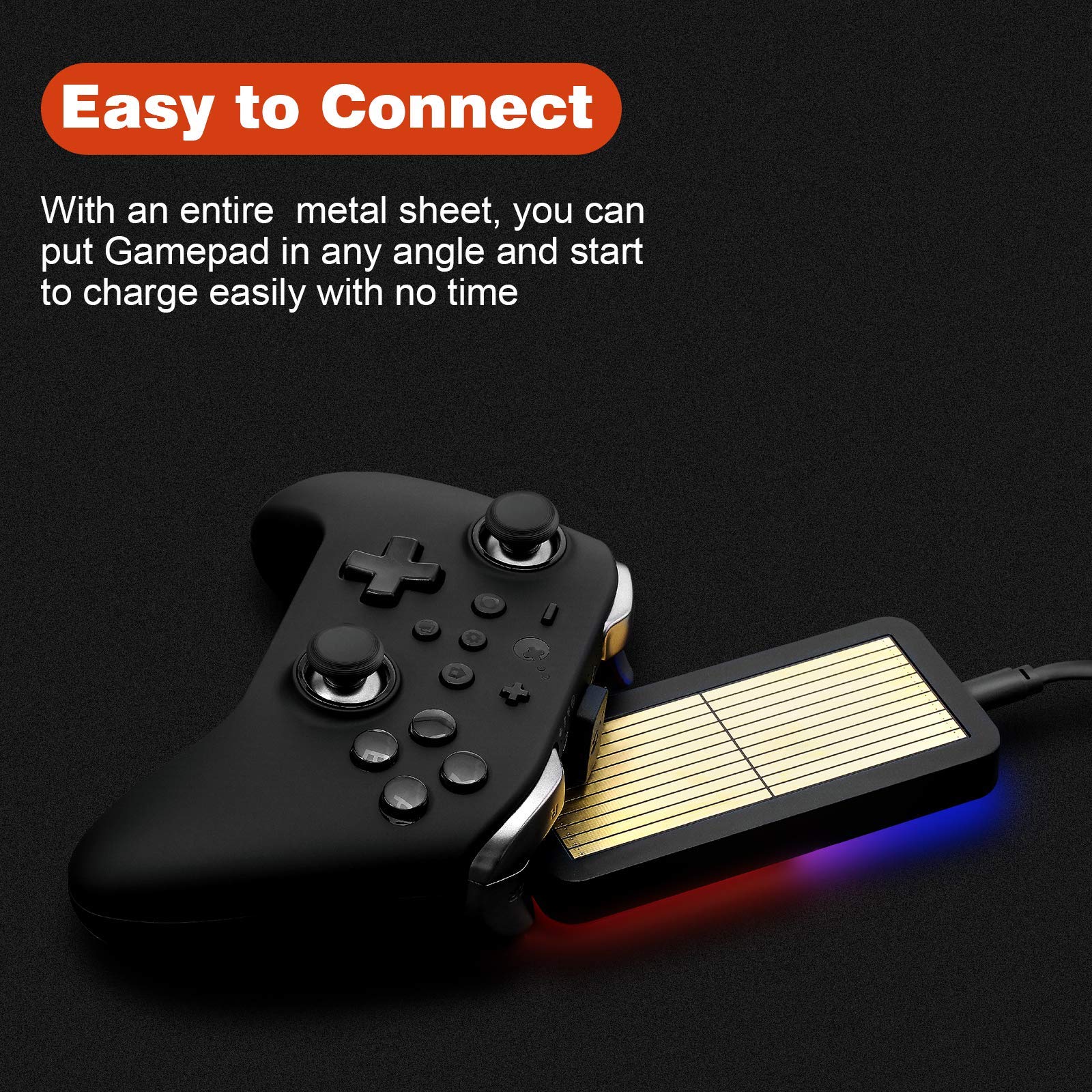 GuliKit PS4 Controller Charger, Controller Charging Station Dock for DualShock 4, For PlayStation 4 Charging Station for Playstation4 / PS4 / PS4 Slim / PS4 Pro Controller