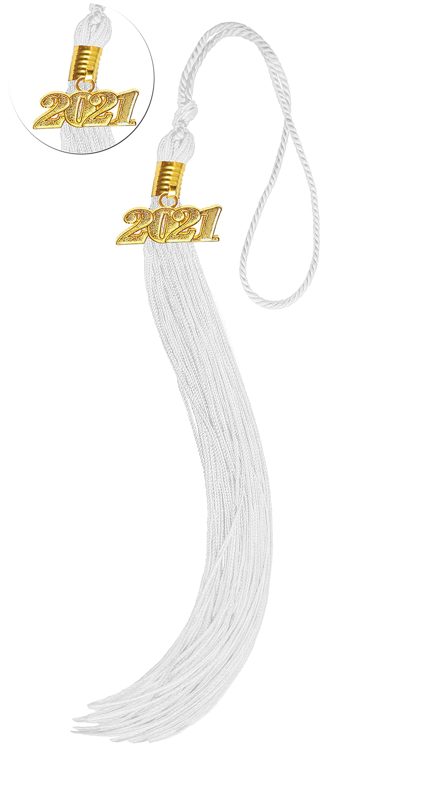 Herrenbek Shiny Kindergarten Graduation Cap with 2024 2025 Tassel Adjustable Preschool Kids for Boys or Girls White