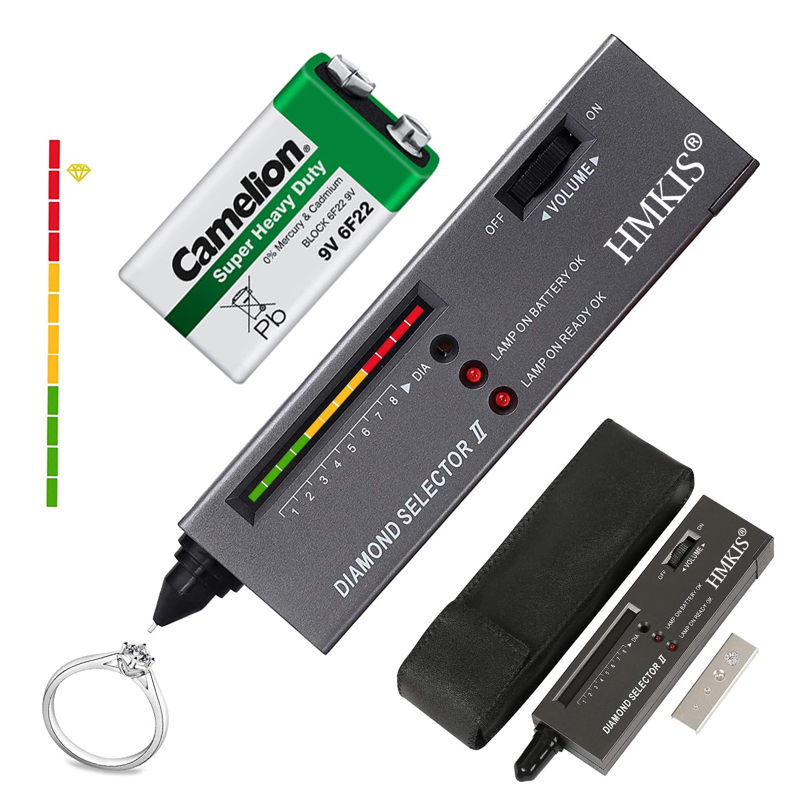 HMKIS Diamond Tester, Jewelry Diamond Tester, Thermal Conductivity Meter, Can't Test Metal,Must be Operated with Both Hands