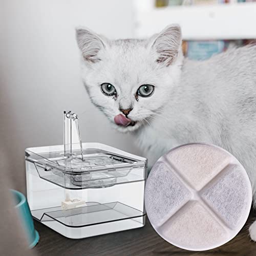TOYMIS 8pcs Pet Fountain Filters, 101oz/ 3Liter Soft Cat Fountain Filter Sponge Pet Water Fountain Filter Replacement Pet Fountain Accessories