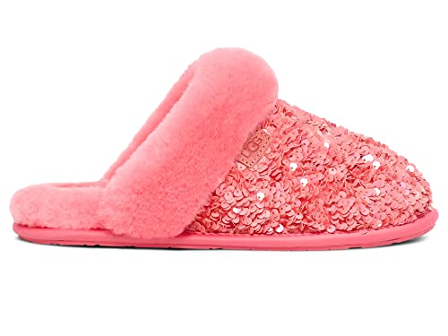 UGG Women's Scuffette II Chunky Sequin Slipper, Pink Jasmine, 5