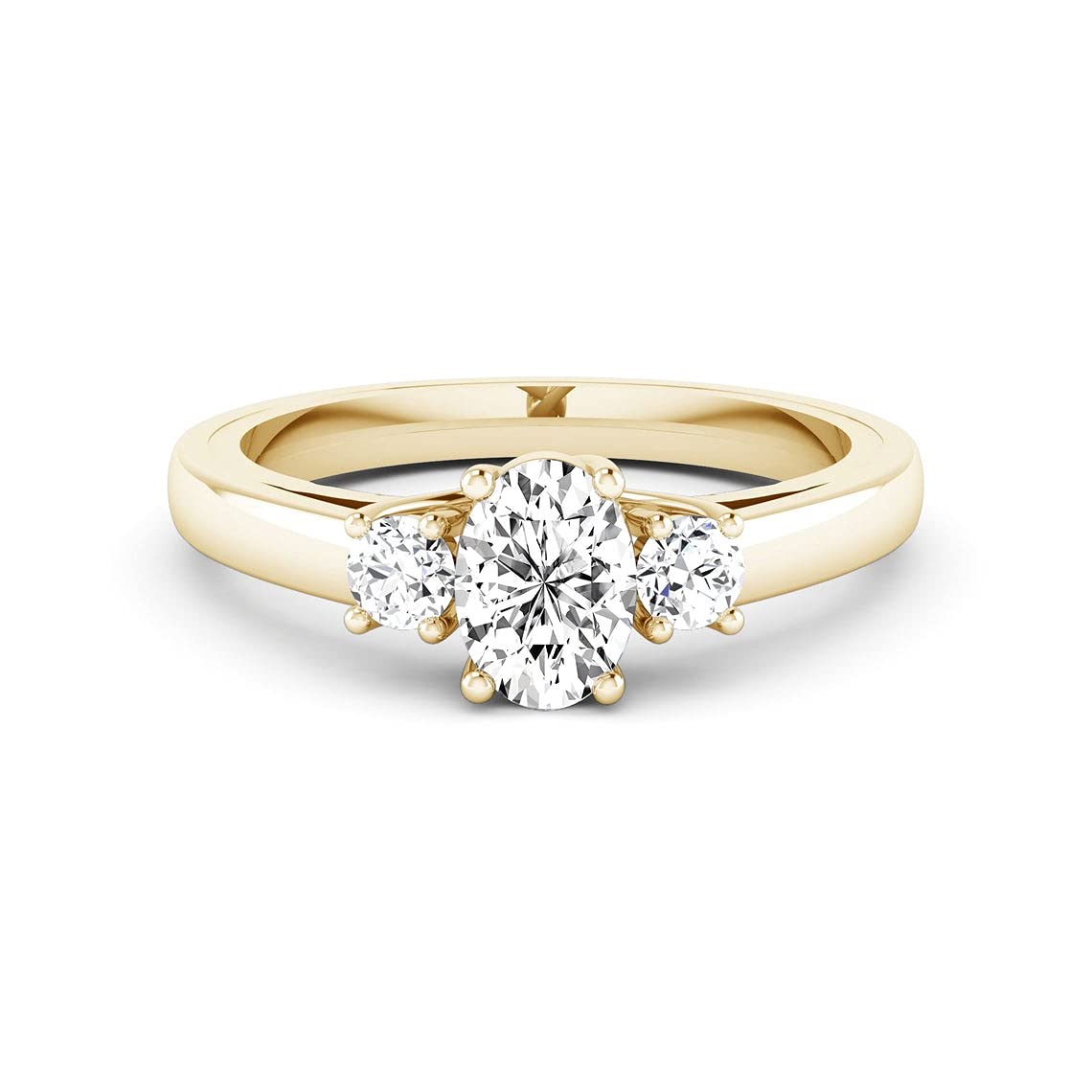 JEWELS FORUM 0.80 Carat Moissanite Engagement Ring 14K Gold Plated Sterling Silver Anniversary Wedding Band Ring For Women Pave Setting (Color-DEF/Clarity-VS2-SI1)(yellow gold)