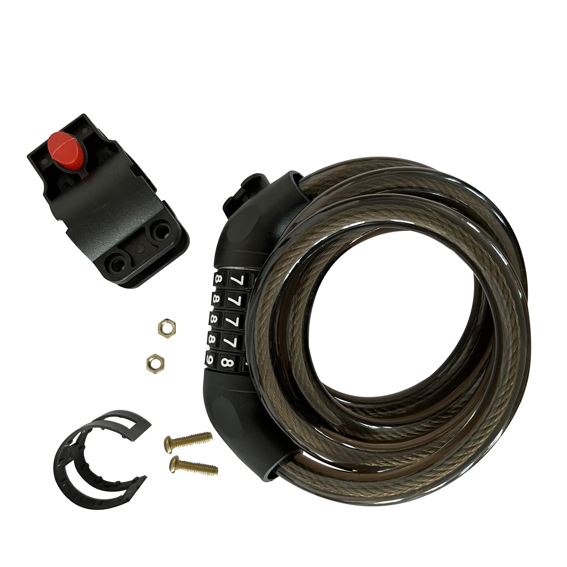 JIETA Cable Bike Lock,5 Digit Resettable Combination Codes,4feet (120cm) Long Bicycle Locks with Mounting Bracket,Black 4FT 11mm