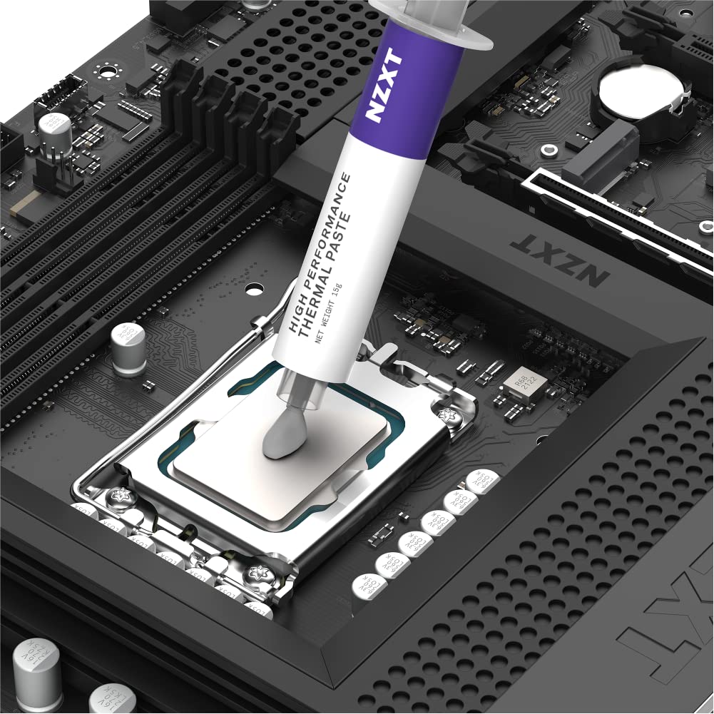 NZXT Thermal Paste - BA-TP015-01 - Thermal Conductivity 6.3 W/m-k - East Application - Long-Term Stability - for Proccessors/CPU/All Coolers - (15g)