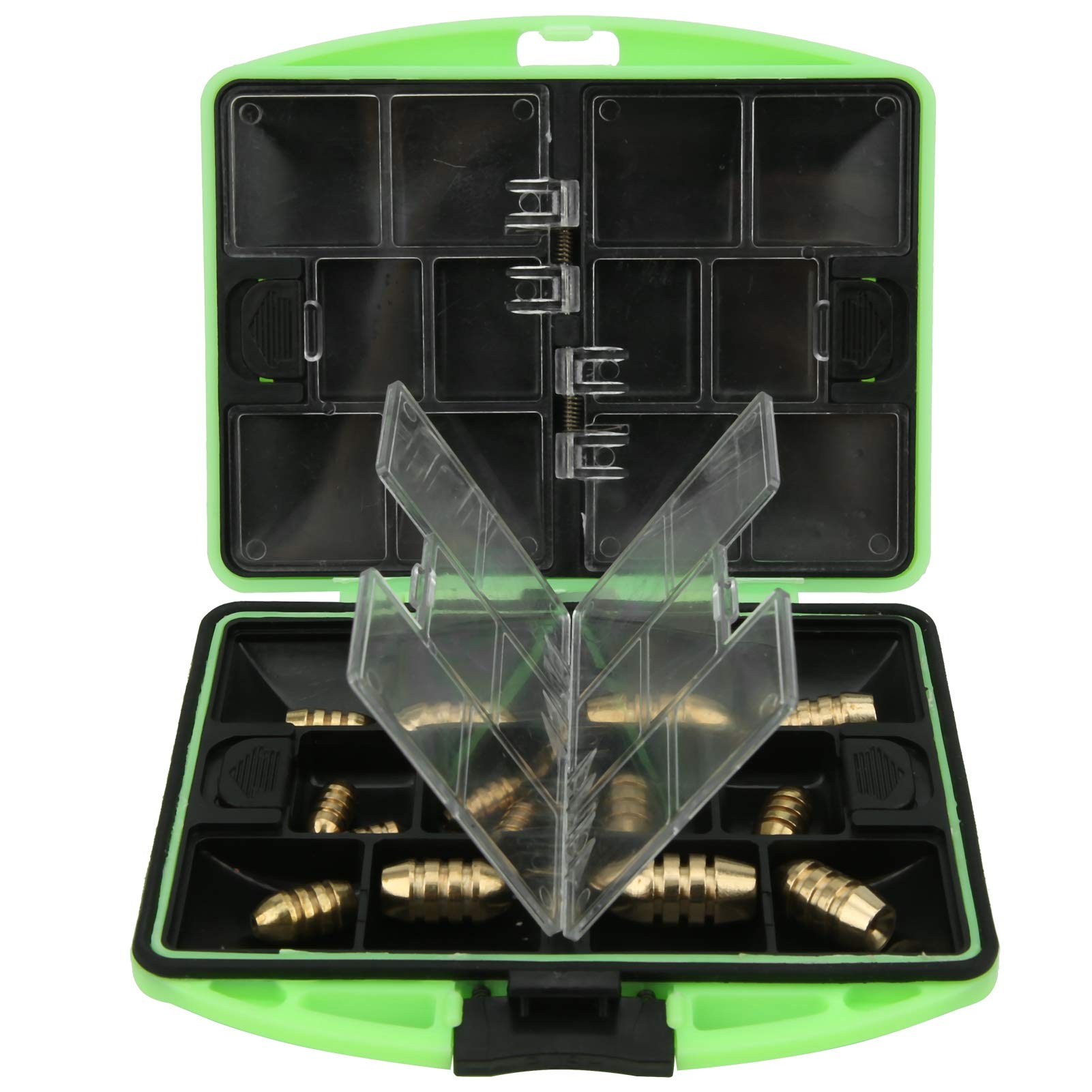 KOSDFOGE 2Pcs ABS Rubber Fishing Tackle Accessories Storage Box Portable Outdoor Bait Hook Case for Fishing Lure/Hook Beads Earring Container Tool