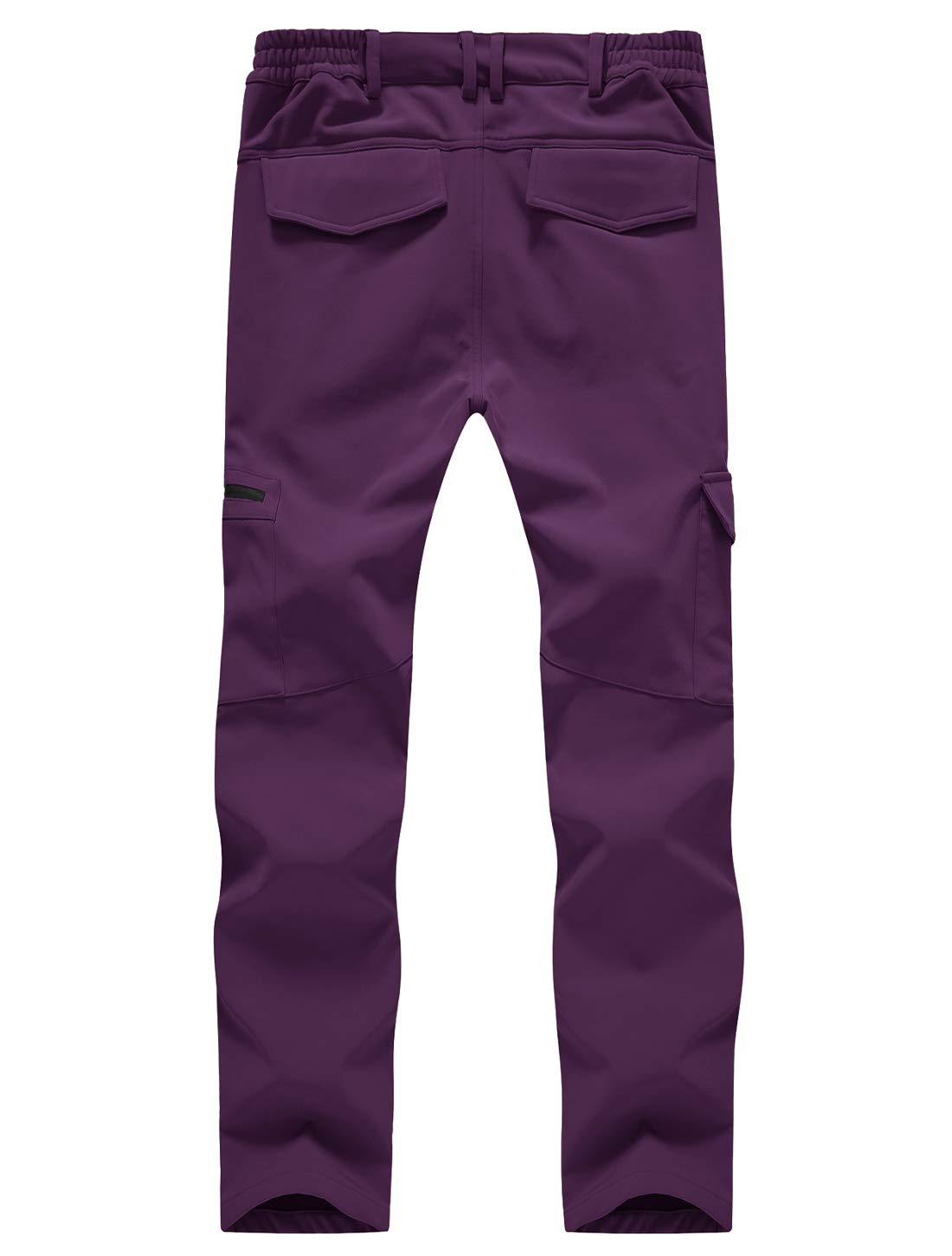 Gopune Women's Waterproof Windproof Fleece Lined Warm Hiking Ski Snow Insulated Pants (Purple,S)